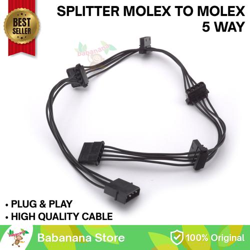 Jual MOLEX TO MOLEX 4PIN SPLITTER 5 WAY HUB KABEL CABANG EXTENSION - Jakarta Utara - babanana ...