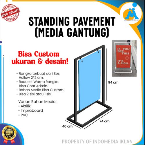 Jual standing banner besi segitiga - MODEL LIPAT, bhn impraboard - Kota ...