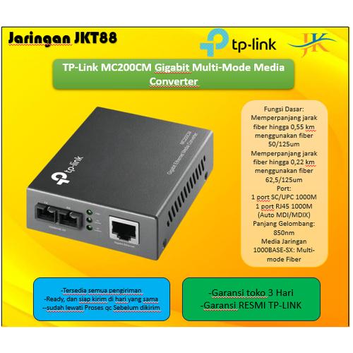 Jual TP-Link MC200CM Gigabit Multi-Mode Media Converter - Jakarta Pusat ...