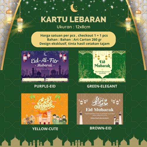Jual Kartu Ucapan Lebaran Gift Card Idul Fitri 12x8 cm by Hapunni ...