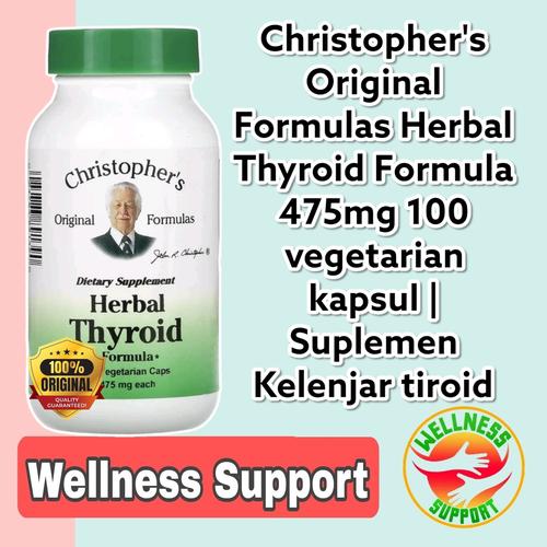 Jual Christopher's Original Formulas Herbal Thyroid Formula 475mg 100 veget - Jakarta Utara ...