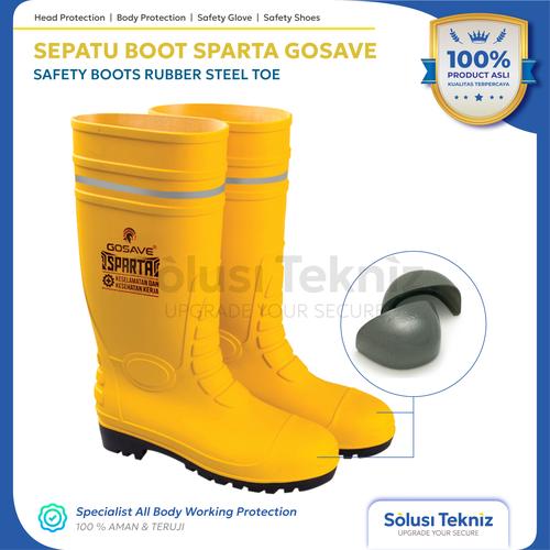 Jual Sepatu Boot Safety Proyek Ujung Besi Steel Toe Gosave Sparta ...