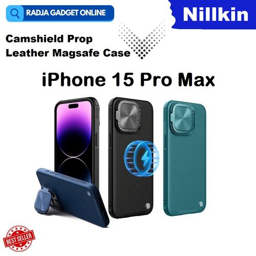 Jual Nillkin CamShield Prop Leather MagSafe iPhone 15 Pro Max HardCase ...