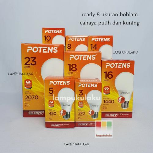 Jual Lampu Bohlam Potens LED 3W 5W 8W 10W 14W 16W 18W 23W Putih dan ...