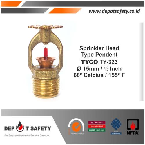 Jual Sprinkler Head Pendent TYCO TY-323 15mm 68 Derajat Celcius - Kota ...