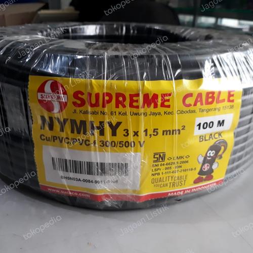 Jual Kabel Listrik Serabut NYYHY 3x1.5 mm Supreme Hitam NYYHY 3 x 1.5mm - Kota Surabaya - Jagoan ...