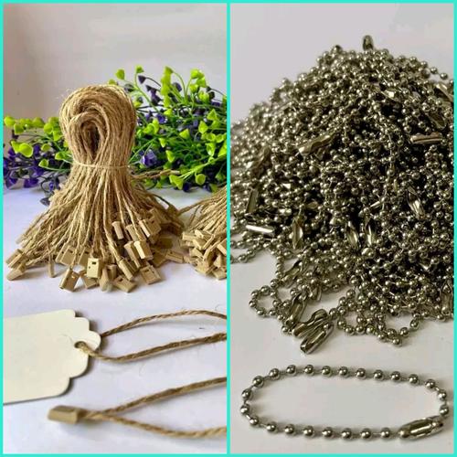 Jual Tali Hang Tag / Hangtag Goni/Rantai - Tali Rantai, 100 pcs - Kab ...