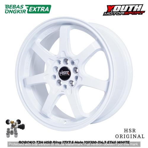 Jual Velg JDM r17 pcd 5x100 - 5x114,3 HSR BOROKO TJH White Innova ...