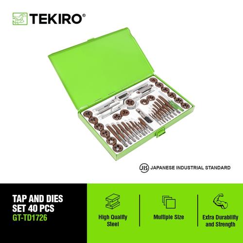Jual TEKIRO Hand Taps And Dies Set 40 Pcs Tap Set dan Snei 40 Pcs ...