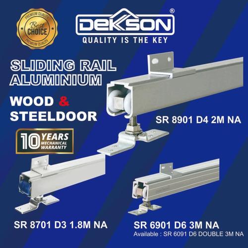Jual Rel Sliding Door Aluminium Dekkson D4 panjang 2 meter komplit set ...
