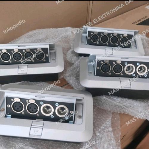 Jual wire connecting floor audio box lantai input output 4 xlr ...
