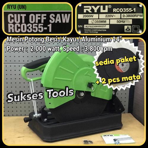 Jual Mesin Cut Off Ryu RCO 180 7" / RCO 355 14" Potong Besi / Kayu ...