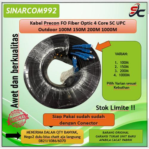 Jual Kabel Precon FO Fiber Optic 4 Core SC UPC Outdoor 100M 150M 200M 1000M - 100M - Jakarta ...
