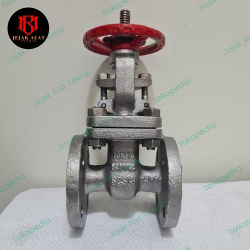 Jual GATE VALVE 2 INCH DN50 SS304 JIS 10K SCS13 STAINLESS 304 AS NAIK ...