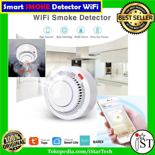 Jual Smart Smoke Detector WiFi Deteksi Asap Android IOS TUYA BARDI ...