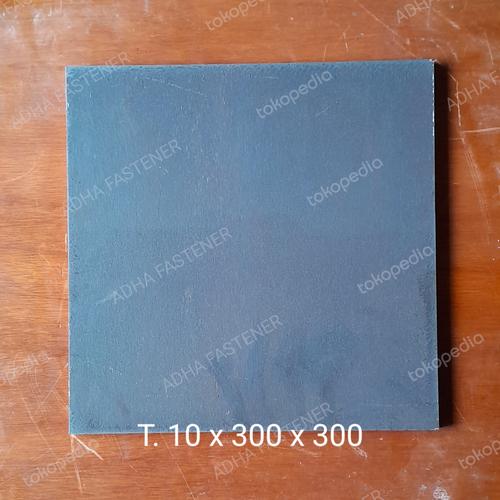 Jual tapak besi / base plate baja / plat besi ukuran t10 x l300 x p300 ...