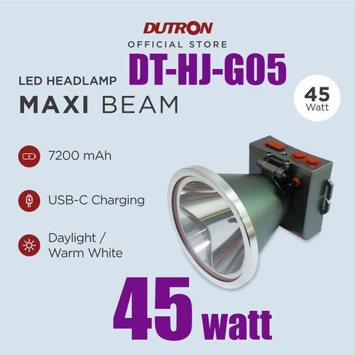 Jual DUTRON HJ-G05 MAXI BEAM Senter Kepala LED 45w headlamp Jumbo ...