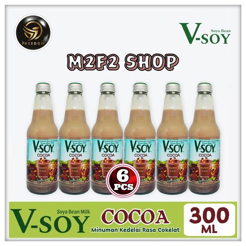 Jual V-Soy Soya Bean Milk Cocoa Susu Kedelai Cokelat Botol - 300 ml (6 ...