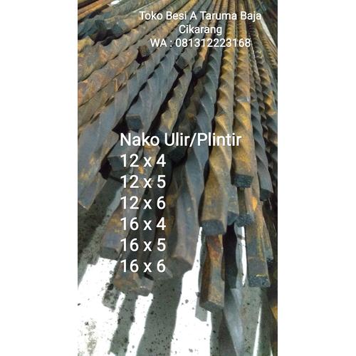 Jual Besi Nako Polos dan Ulir, Uk 12x6 (10.5mm x 10.5mm x 5.6m ...