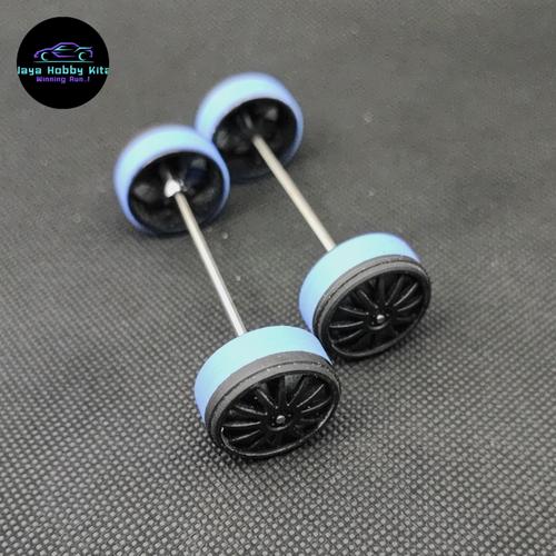 Jual Tamiya Ban Bubut STO 2 Warna Biru Original Hardshaft JY Velg ...