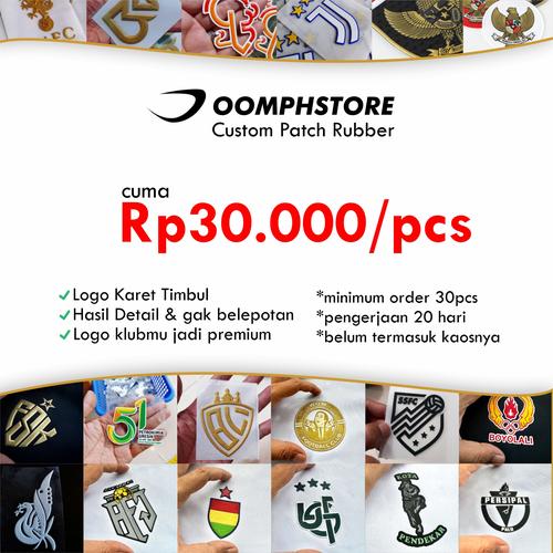 Jual Patch rubber CUSTOM REQUEST logo karet timbul sablon jersey - Kab ...