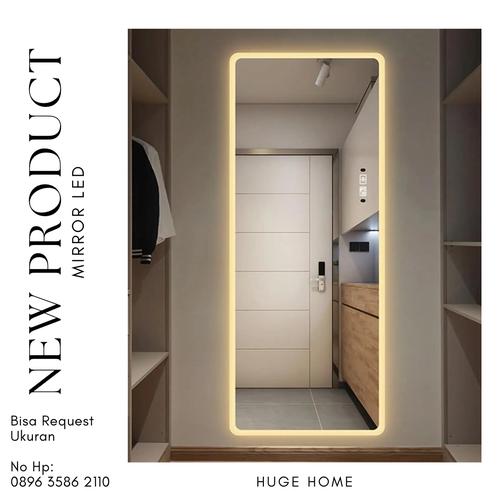 Jual Kaca Cermin LED Gantung Dinding Aesthetic Wastafel Kamar Mandi ...
