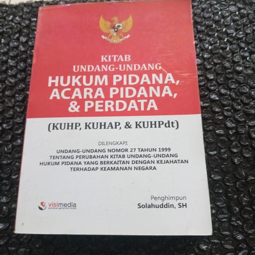Jual kitab undang undang hukum pidana ,acara pidana dan perdata ...