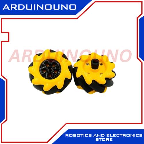 Jual 1set 2pcs Omni Directional 80mm mecanum wheel roda for smart car ...