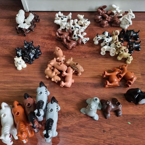 Jual figur lego duplo hewan binatang sapi kelinci kuda kucing domba ...