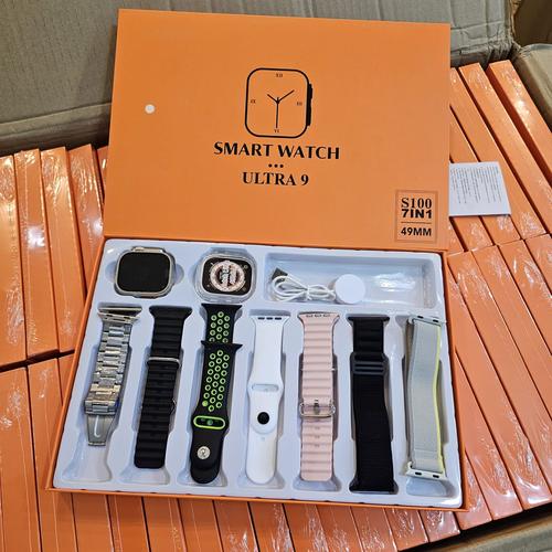 Jual new jam tangan smartwatch ultra 9 s100 7 in 1 tali 7 varian soft ...