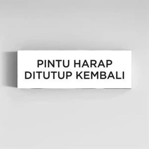 Jual Tanda Papan Nama Petunjuk Ruang Label Tempel Akrilik Putih ...