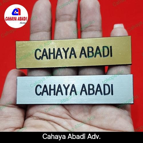 Jual Nama Dada Name Tag Papan Nama Emas Silver - Silver, Paku - Jakarta ...