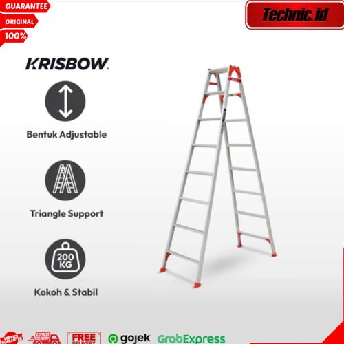 Jual Tangga Lipat Krisbow Tangga Aluminium 8 Step Multiuse - Kota ...