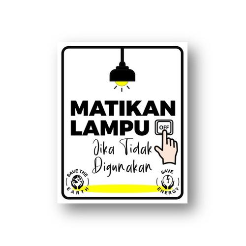 Jual Stiker Matikan Lampu Dan Stiker Matikan AC Stiker Vynil Glossy ...