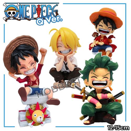 Jual Action Figure ONE PIECE Q Ver LUFFY ZORO SANJI Miniatur Pajangan ...