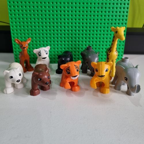 Jual figur lego duplo anak hewan kecil jerapah gajah beruang beruang ...