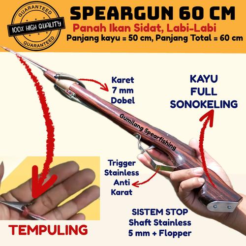 Jual Speargun panah ikan mini sonokeling stop TEMPULING handel lurus ...