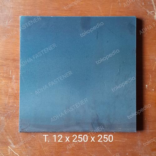 Jual tapak besi / base plate baja / plat besi ukuran t12 x l250 x p250 ...