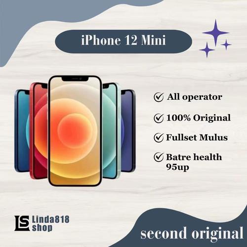 Jual iPhone 12Mini 64GB/128GB/256GB Second Original 100% MULUS FULLSET ...