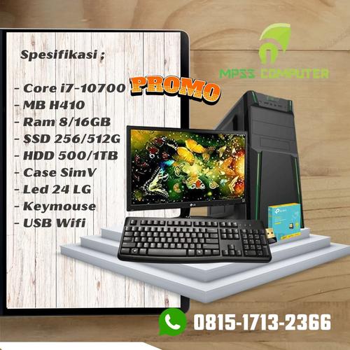 Promo KOMPUTER PC RAKITAN SERVER ADMIN EDITING INTEL CORE I7-10700 LED ...