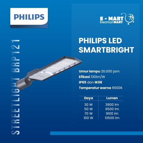 Promo PHILIPS SmartBright Lampu Jalan PJU BRP121 LED130/CW 100W 100Watt ...