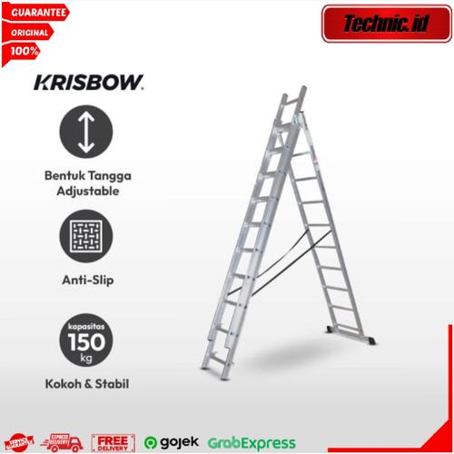 Jual Krisbow Tangga Lipat & Multifungsi Aluminium Kombinasi 10 Step ...