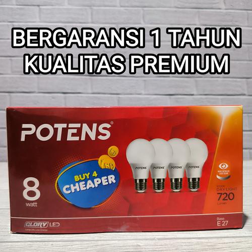 Jual POTENS GLORY PAKET ISI 4PCS LAMPU LED BELI 3 GRATIS 1 8W 8 W PUTIH ...