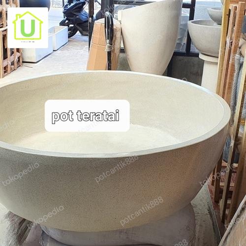 Jual pot teratai pot teraso tanaman air d140cm t40cm glossy - Kota ...