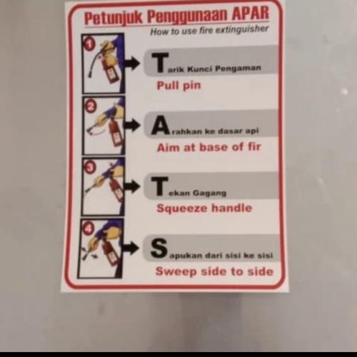 Jual STICKER CARA PENGGUNAAN APAR UKURAN 10X15CM - Kota Medan - Aneka ...