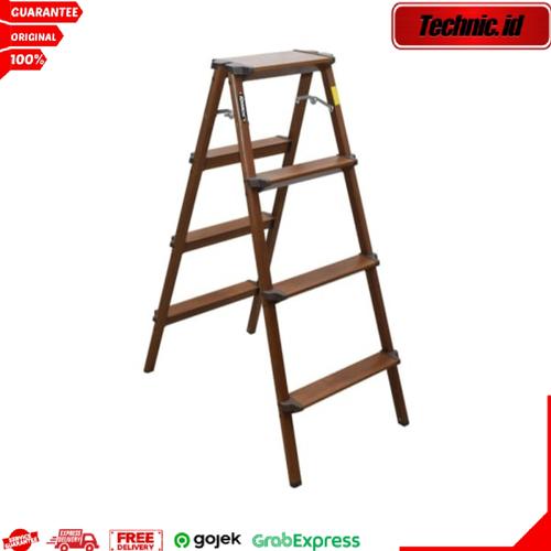 Jual Krisbow Tangga Lipat Dan Multifungsi Aluminium 4 Step Motif Kayu ...