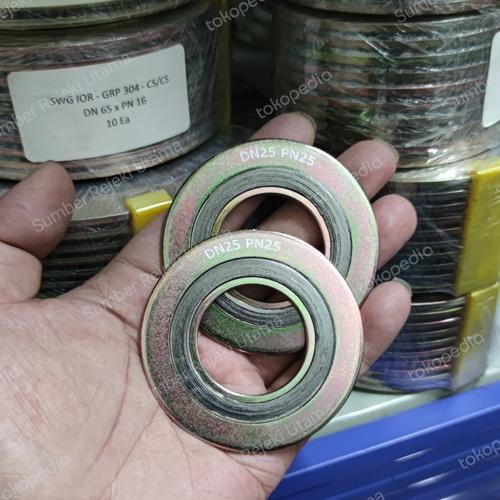 Jual Spiral Wound Gasket PN25 Carbon Steel 3/4" inch DN 20 ( SWG PN25 ...