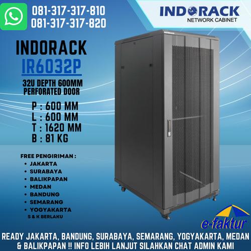 Jual INDORACK 32U DEPTH 600MM PERFORATED DOOR / CLOSE RACK IR6032P ...