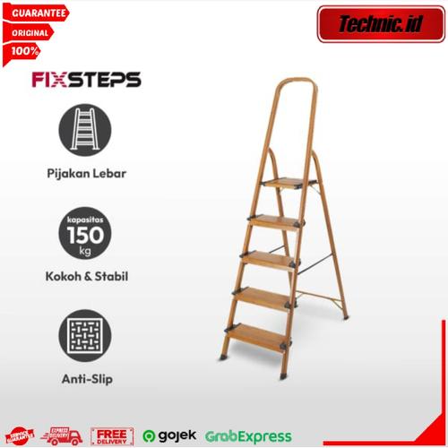 Promo Fixsteps Tangga Lipat & Multifungs Aluminium 5 Wide Steps Motif ...
