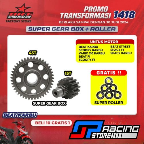 Jual Super Gear Box BRT Beat Karbu/Vario 110/Scoopy/Beat Fi Esp/Beat ...
